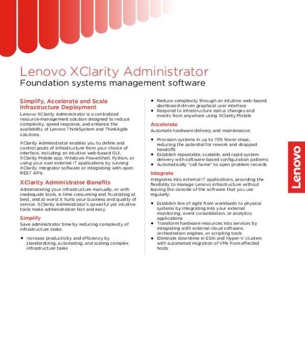 Lenovo XClarity: Foundational Systems Management Software | CHI Education